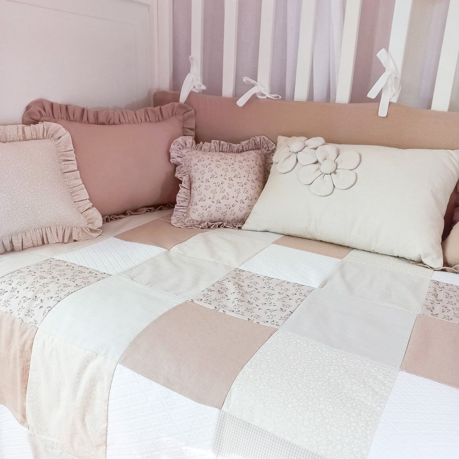 Cubrecama Patchwork - palo rosa – DPAZ diseño